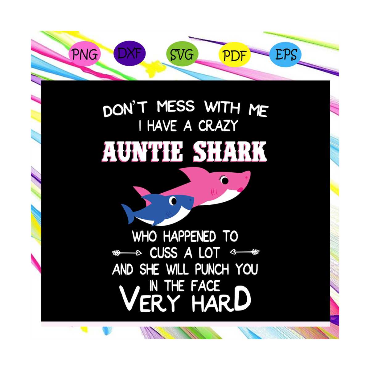 Auntie shark, auntie svg, auntie gift,family svg, family lov | Inspire ...