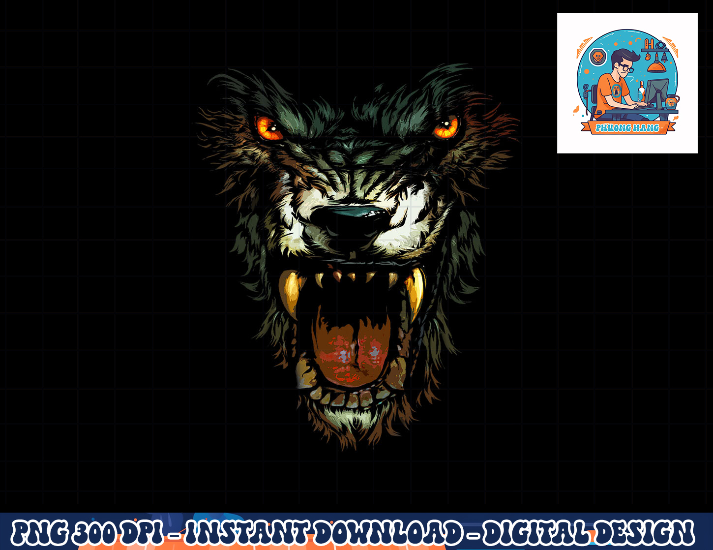Werewolf Face Lycan Gothic Horror Occult Scary Halloween png | Inspire ...