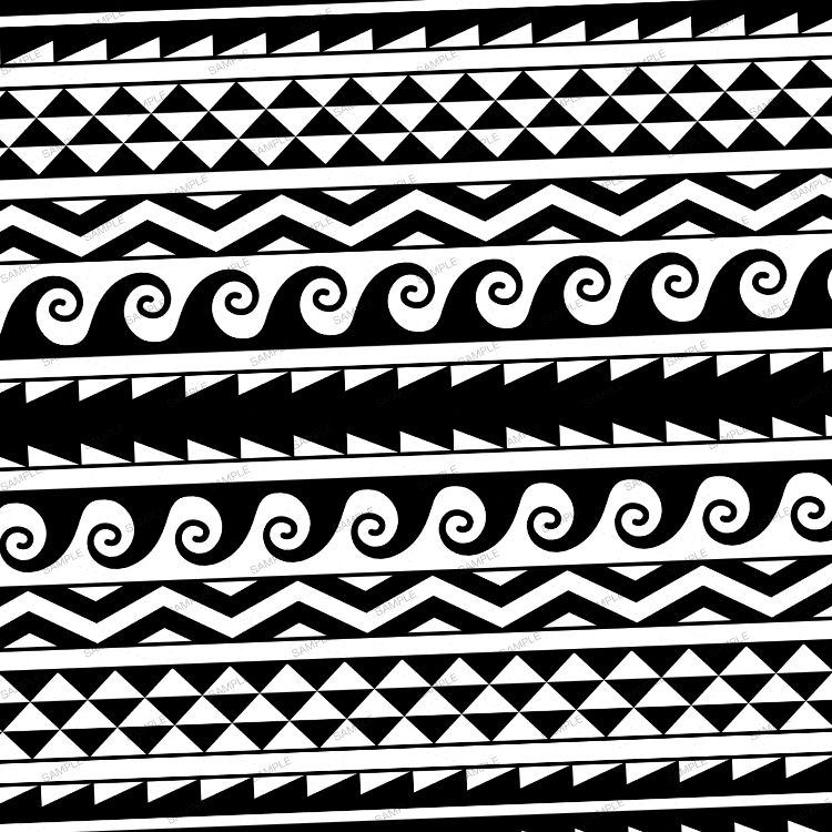 Polynesian Wave Pattern Seamless Tileable Repeating Pattern | Inspire ...