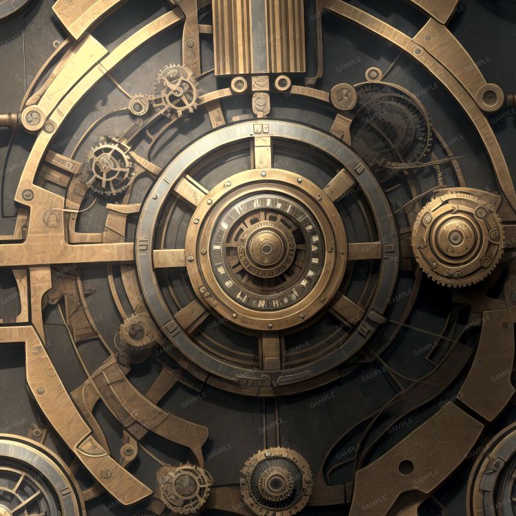 Steampunk Bank Vault Door 42 Seamless Tileable Repeating Pat | Inspire ...