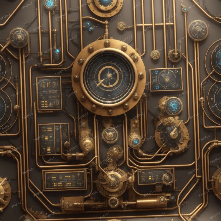 Steampunk Control Panel 40 Seamless Tileable Repeating Patte | Inspire ...