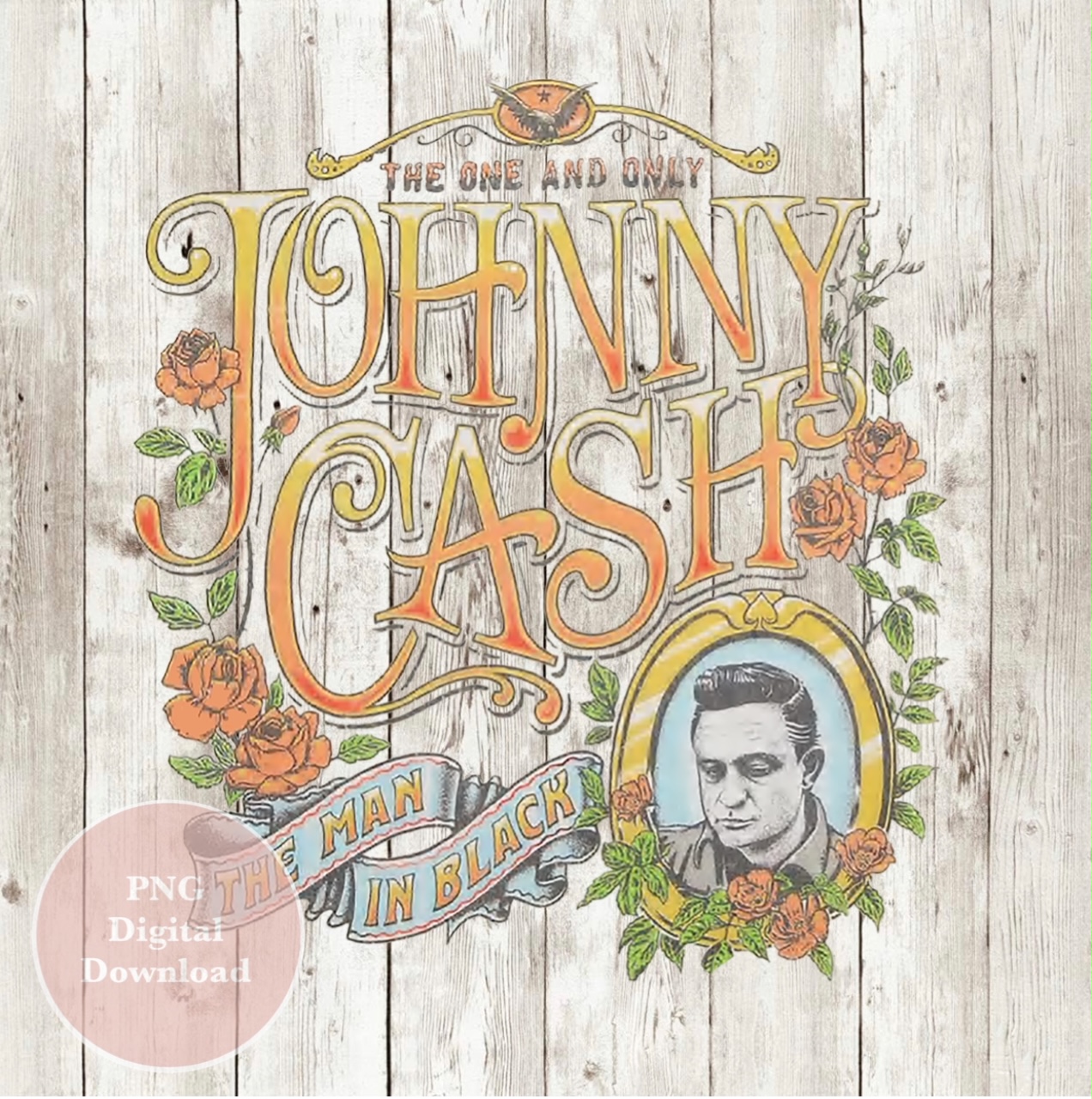 Johnny Cash Man In Black PNG, PNG Digital Download, Sublimat | Inspire ...