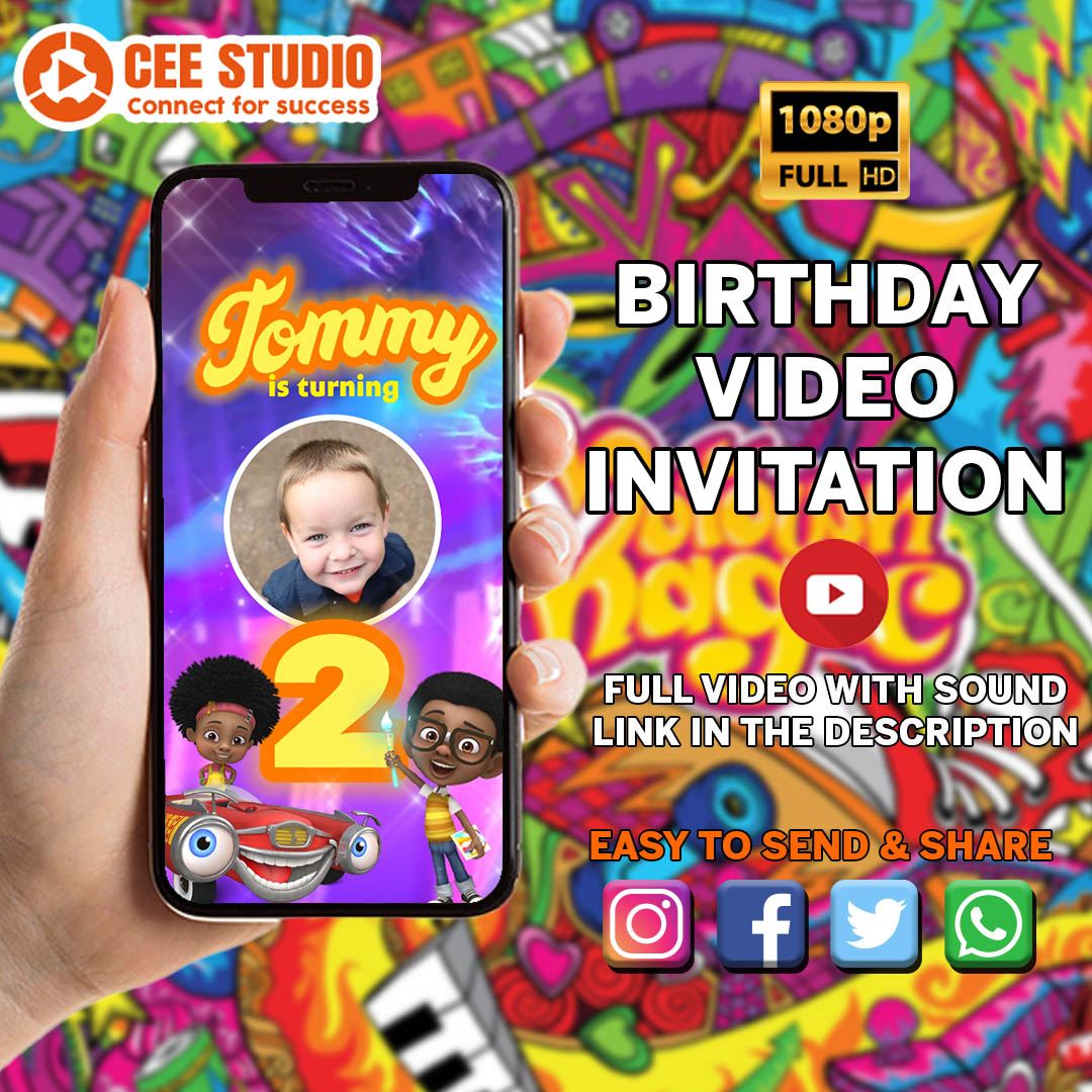 Motown Magic Video Invitation, Birthday Animated Invitation | Inspire ...
