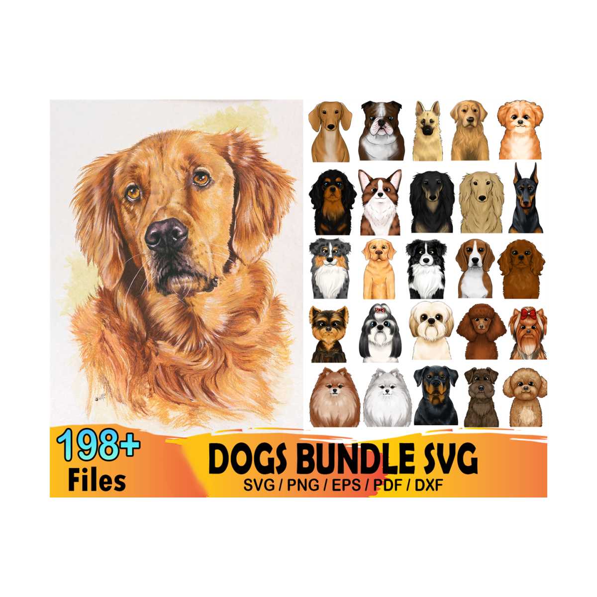 198 Files Dog Bundle Png, Dog Sublimation, Dog Png, Dog Clip | Inspire ...