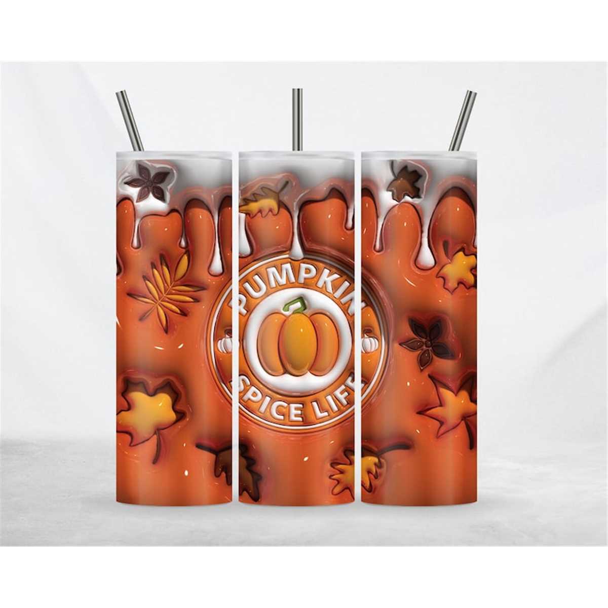 3D Inflated Puff Pumpkin Spice Life Fall Autumn Sublimation - Inspire ...