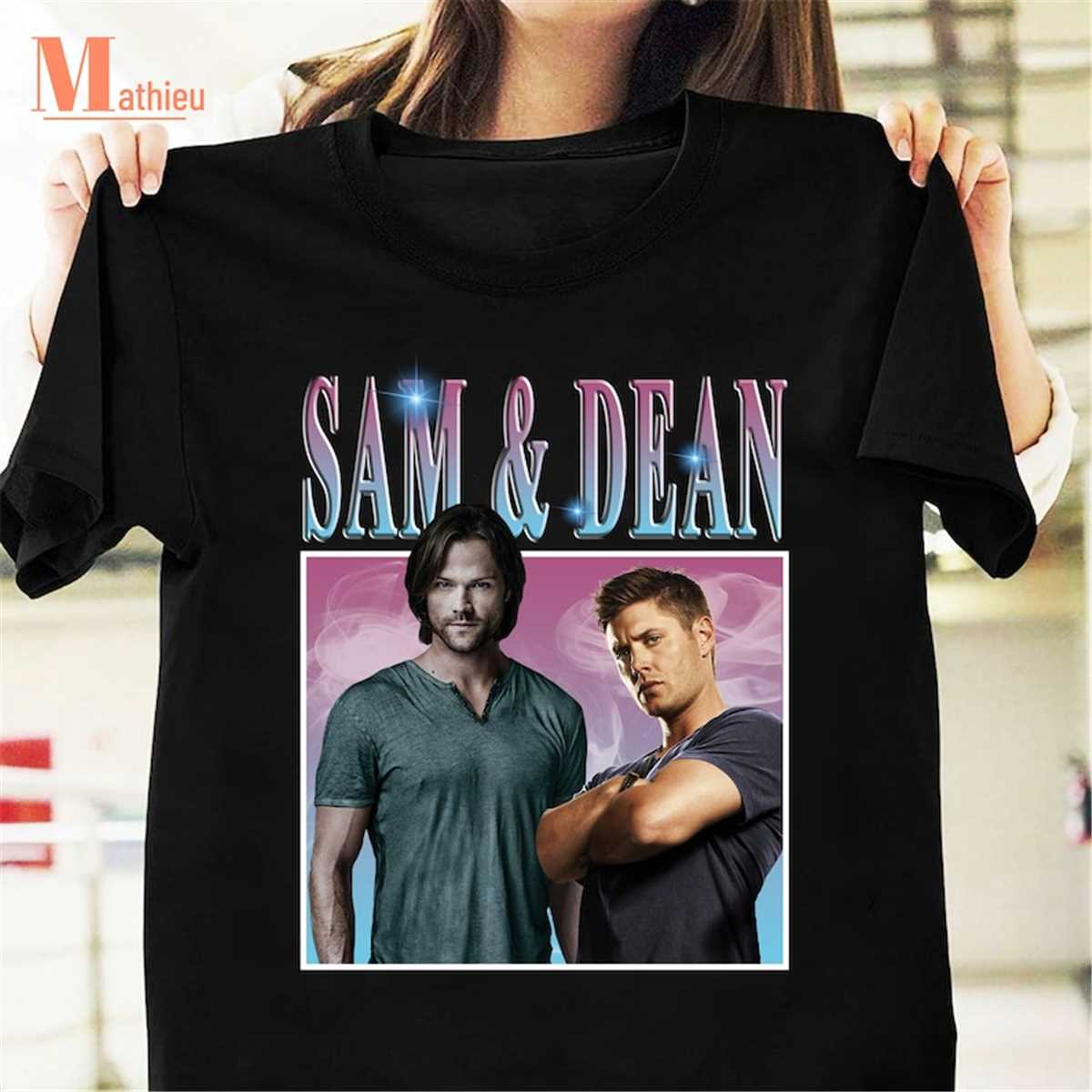 Sam And Dean Homage T-Shirt, Supernatural Movie Shirt, Sam A | Inspire ...