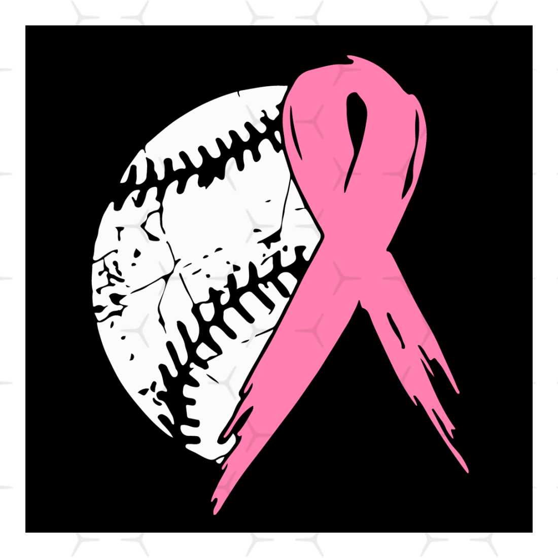 Baseball Tackle Breast Cancer Svg, Awareness Cancer Svg | Inspire Uplift