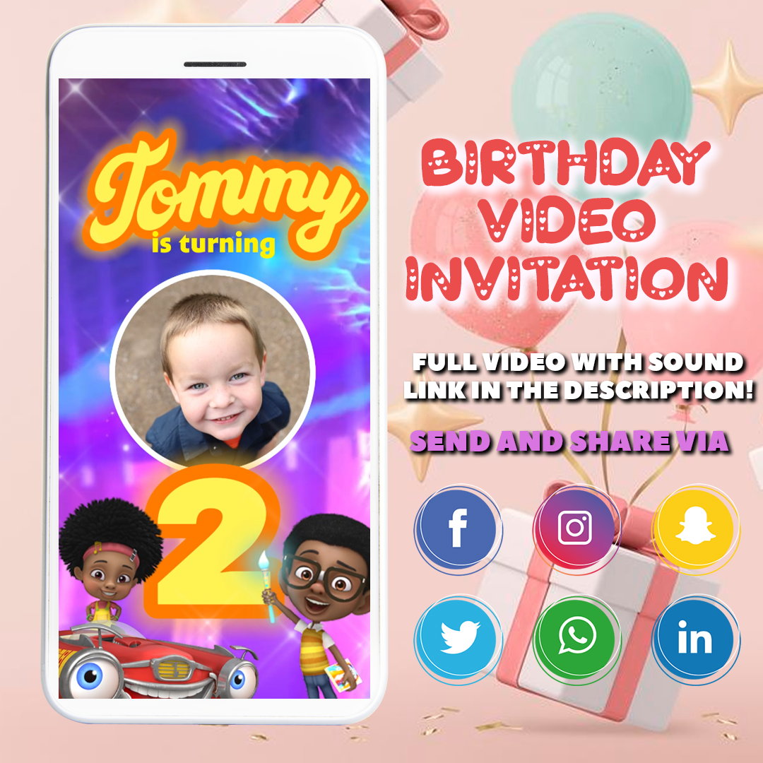 Motown Magic Video Invitation, Birthday Animated Invitation | Inspire ...