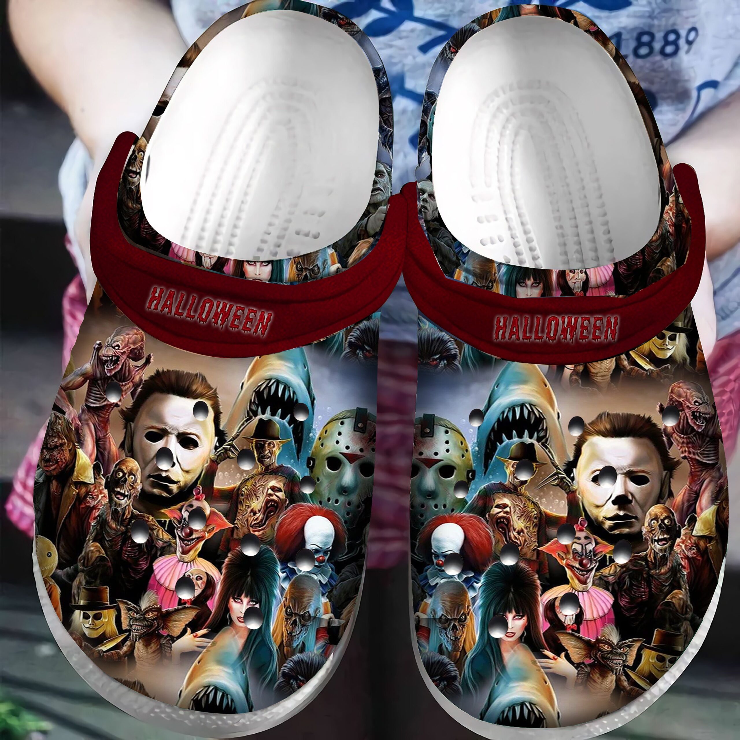 Horror Movie Halloween Friends Crocs Classic Clog Shoes, San | Inspire ...