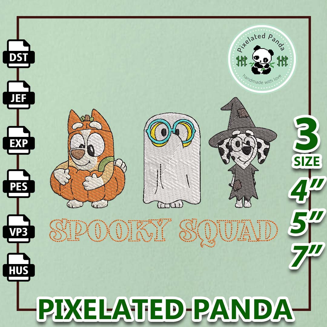 Spooky Squad Hello Spooky Halloween, Spooky Halloween Embroi | Inspire ...