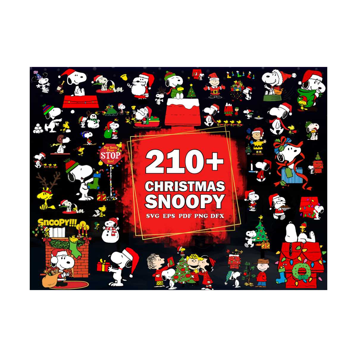210 Files Christmas Snoopy Svg Bundle, Christmas Svg, Xmas S | Inspire ...