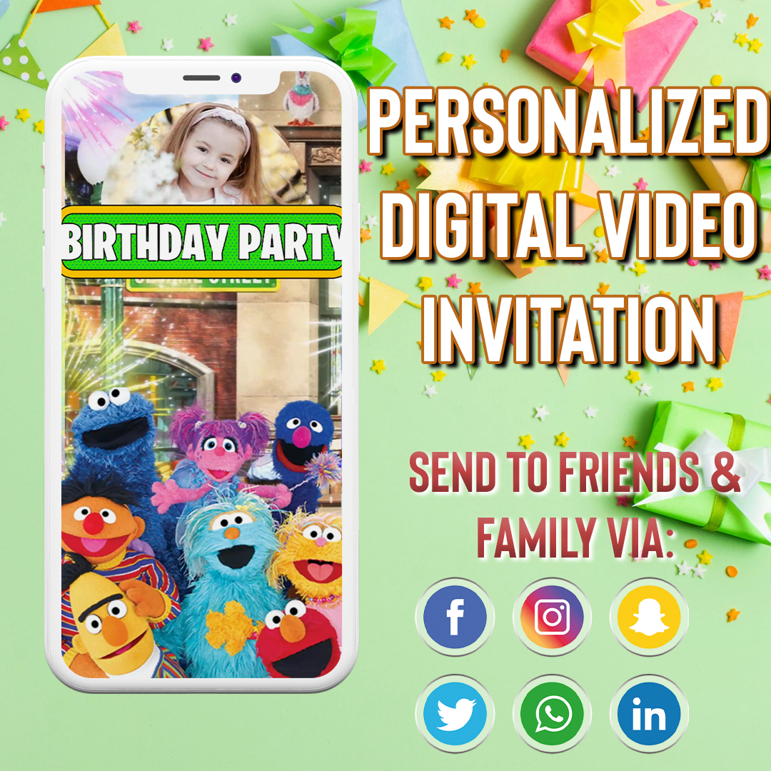 Birthday Video Invitation, Party labels, Video Invitation, I | Inspire ...