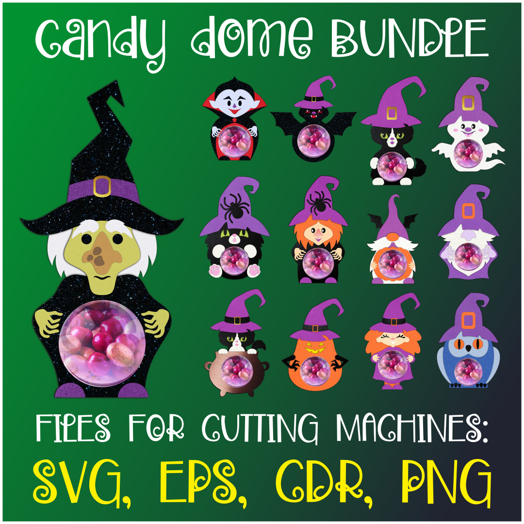 Halloween Candy Dome Bundle | Paper Craft Templates | Inspire Uplift