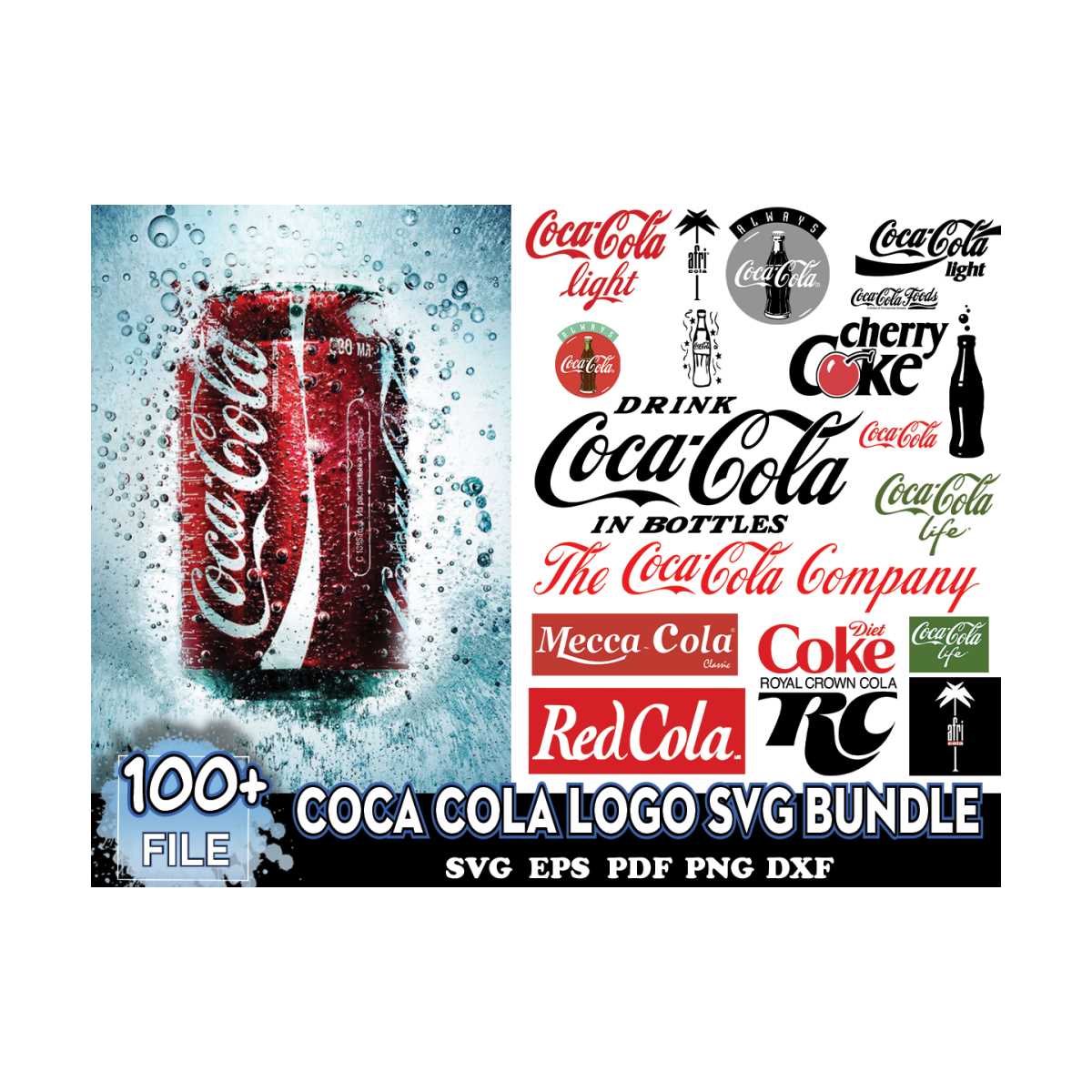 100 Coca Cola Bundle Svg, Trending Svg, Cola Logos Svg - Inspire Uplift