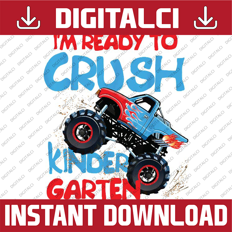 Back to School Boys First Day of Kindergarten Monster Truck - Inspire ...