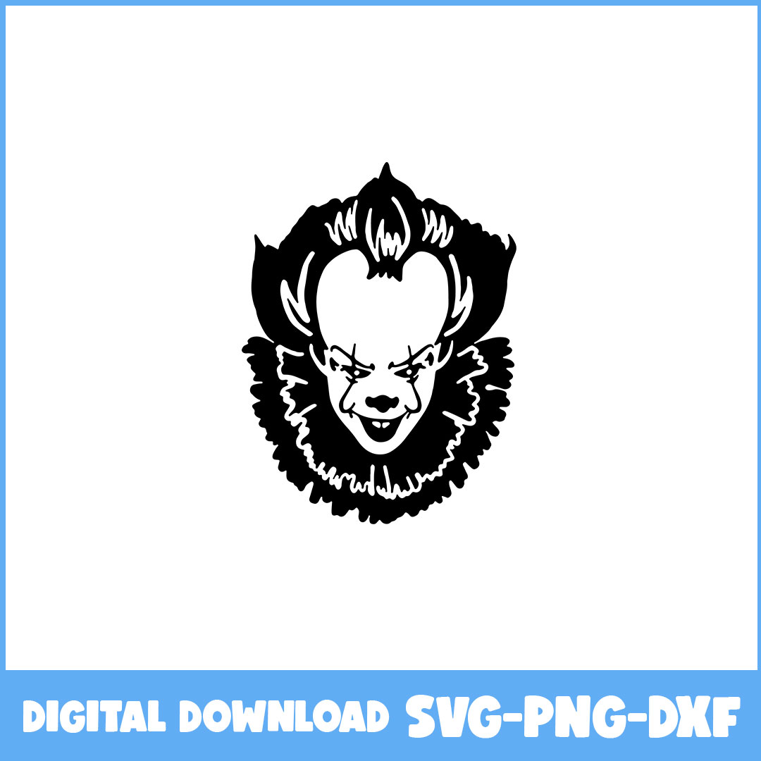 Stencil Pennywise Pennywise Clown Face (Pumpkin Stencil Pumpkin