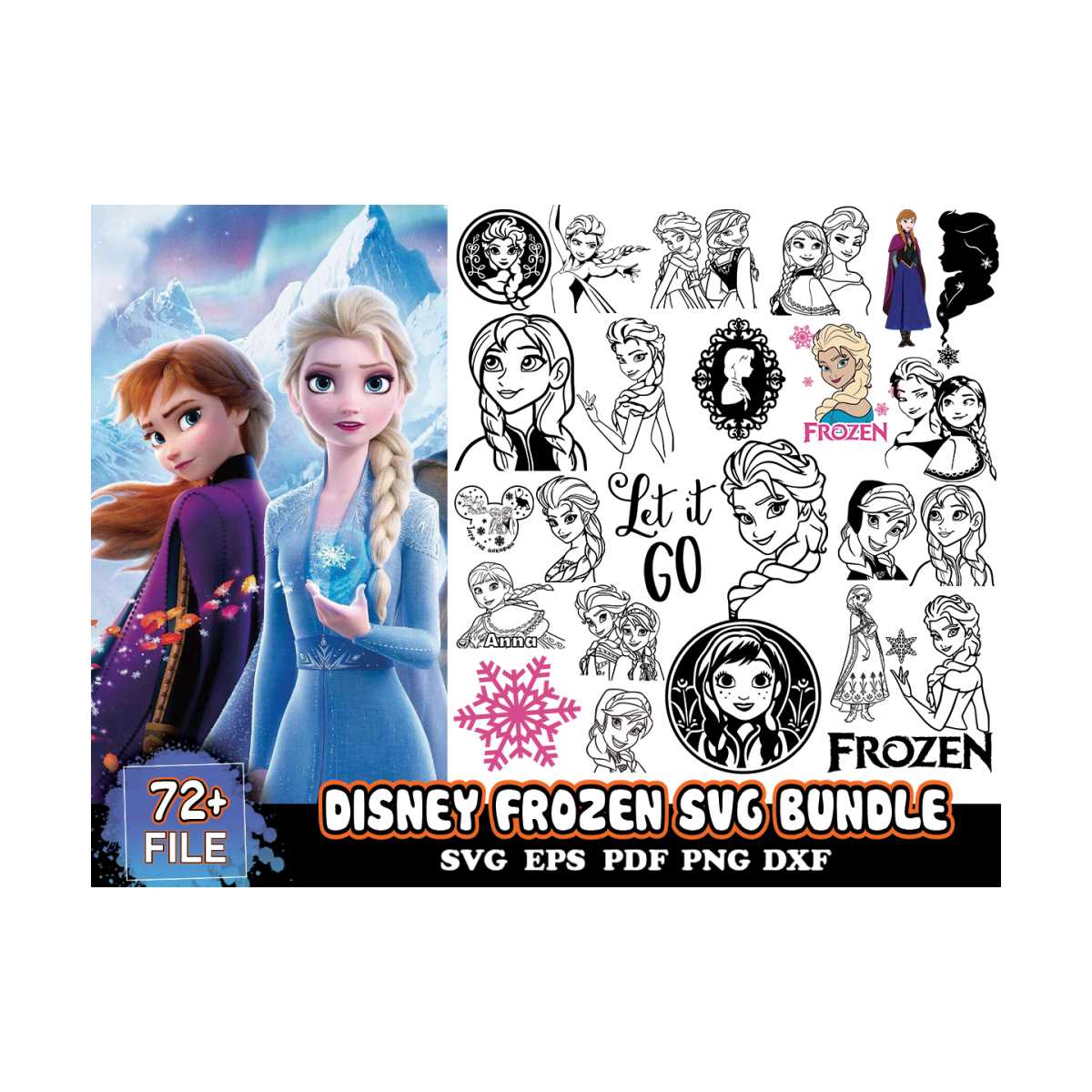 Disney Frozen Svg Bundle, Princess Svg, Disney Svg - Inspire Uplift