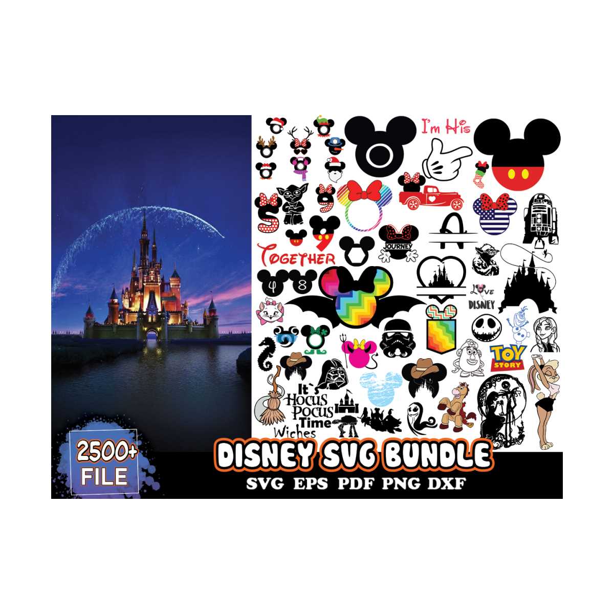 2500 Disney Svg Bundle, Disney Svg, Mickey Svg - Inspire Uplift