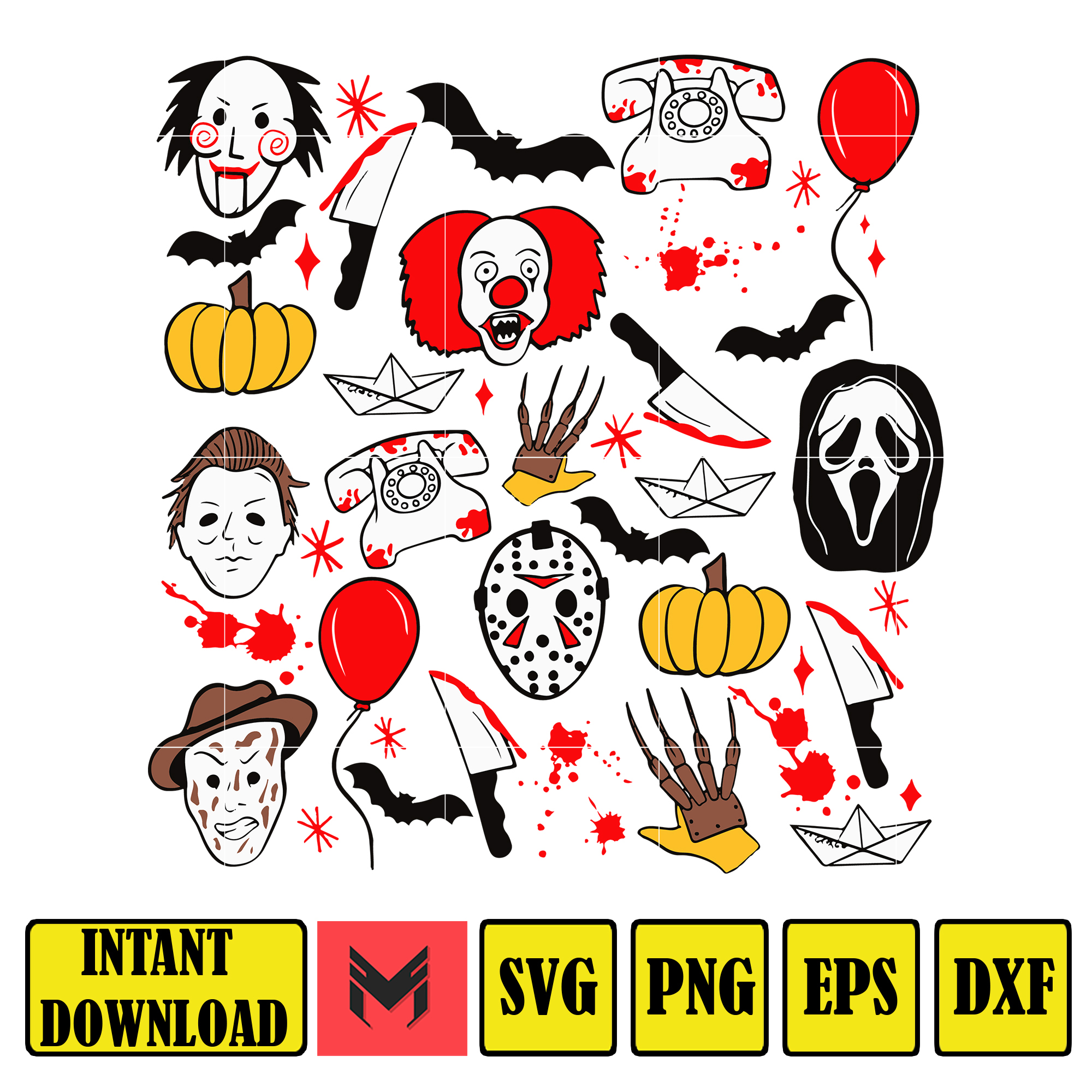 Halloween Svg, Horror Svg, Horror Characters Svg File for Cr | Inspire ...