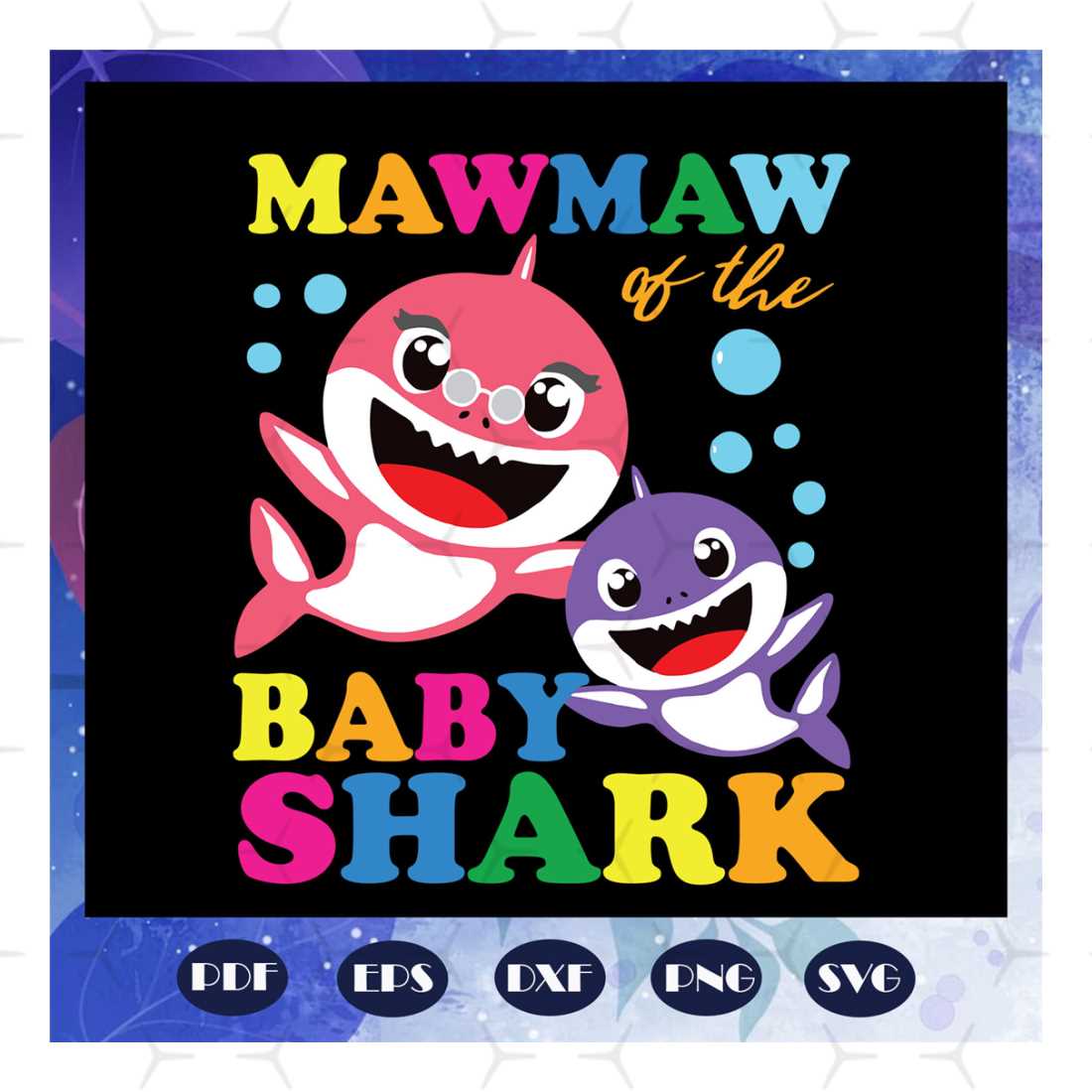 Grandma Of The Baby Shark, Birthday svg, Mawmaw Shark svg, M | Inspire ...