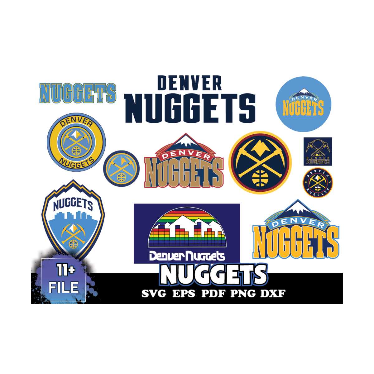 11 FILE Nuggets Svg Bundle | Inspire Uplift