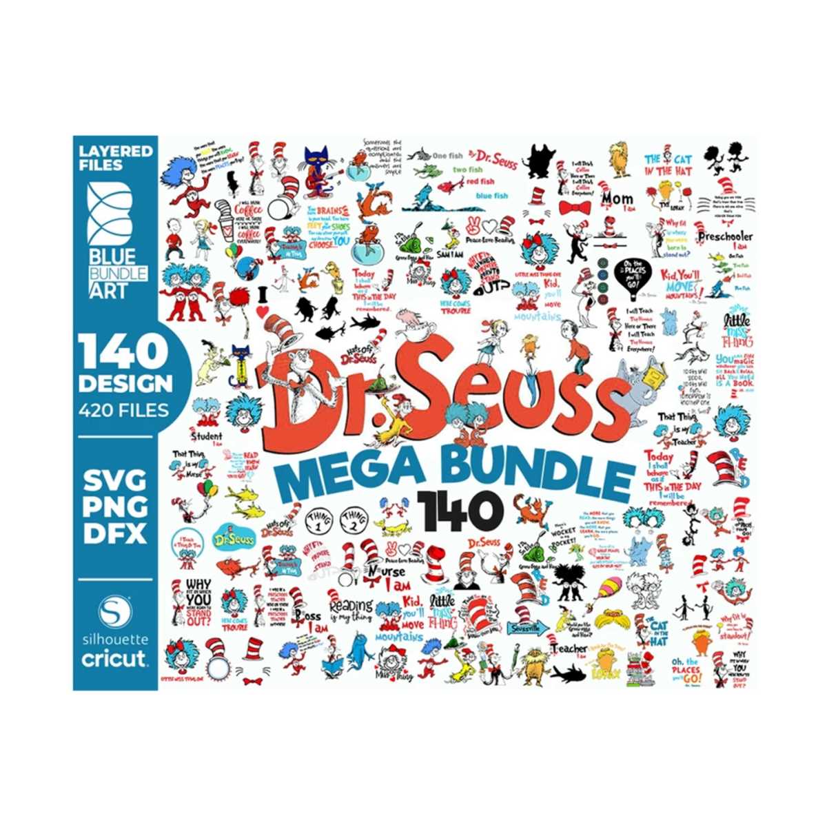 140 Files Dr Seuss svg Bundle | Inspire Uplift