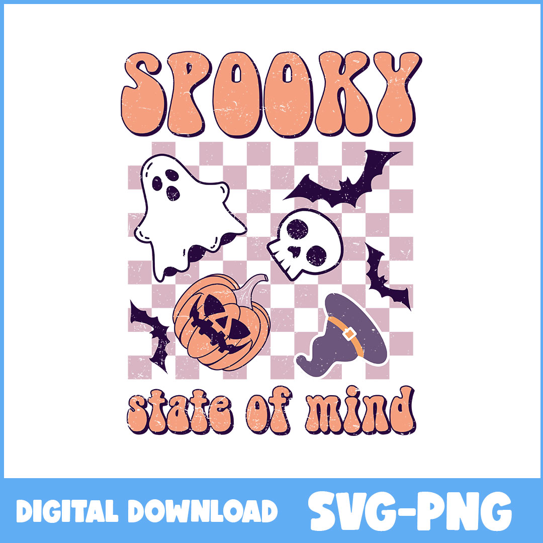 Spooky State Of Mind Svg, Ghost Svg, Witch Svg, Pumpkin Svg, | Inspire ...