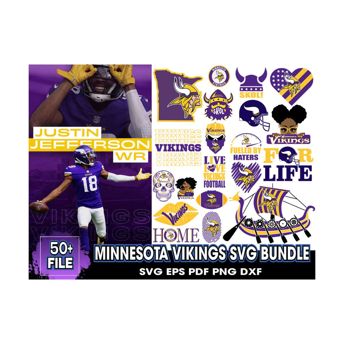 Minnesota Vikings Svg Bundle, Vikings Logo Svg, NFL Svg, Foo | Inspire ...