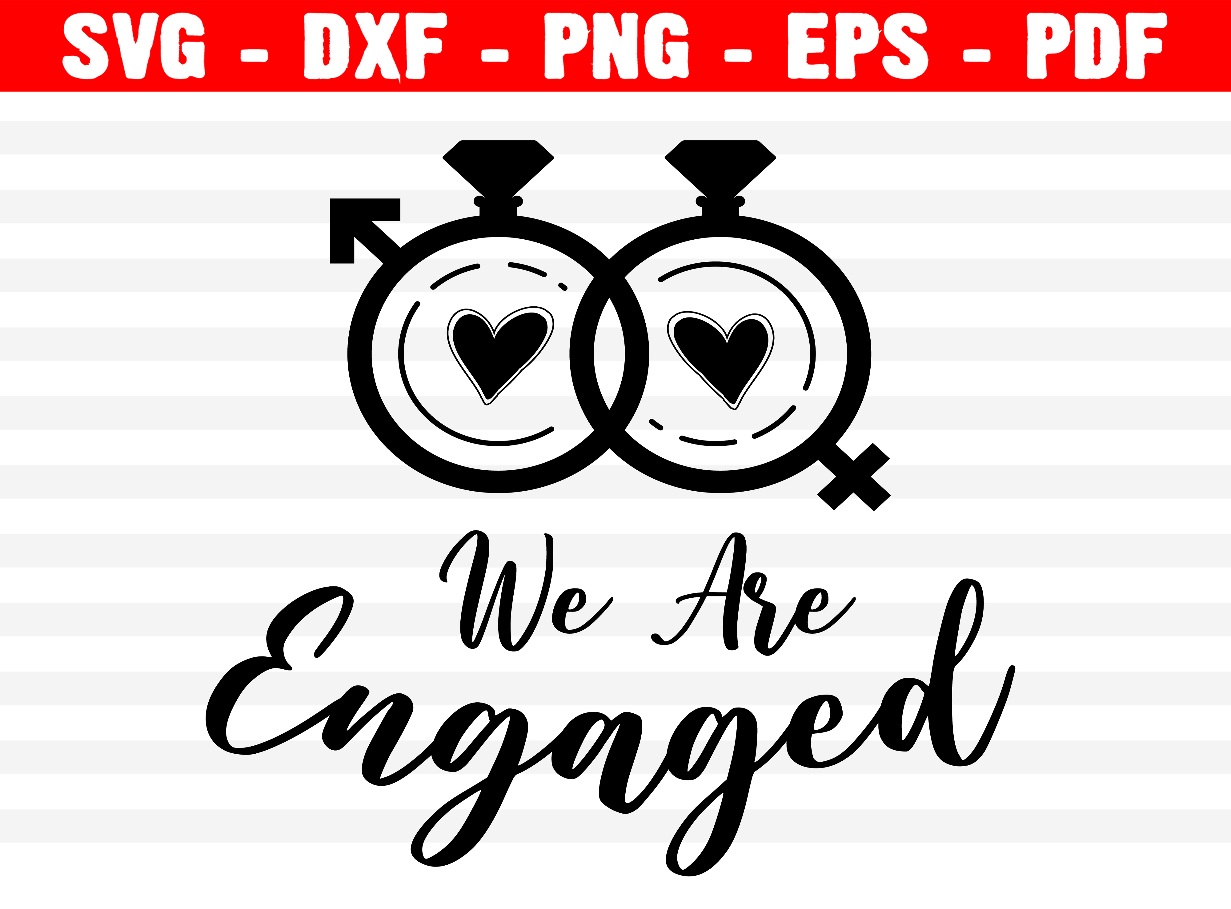 We're Engaged Svg, Engagement Svg, Wedding Svg, Bride Svg, B | Inspire ...