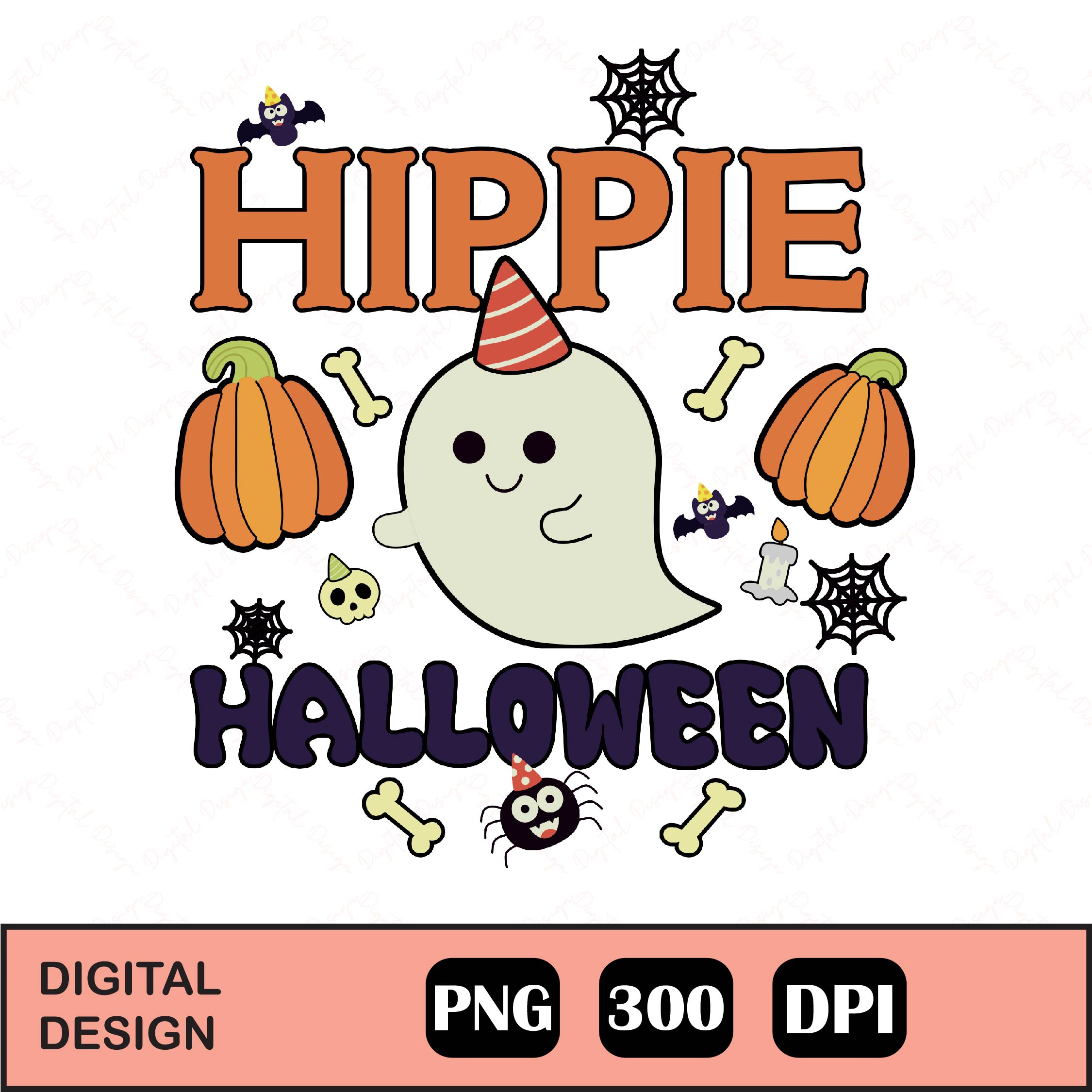 Hippie Halloween Sublimation Png, Halloween Png, Hippie Hall | Inspire ...