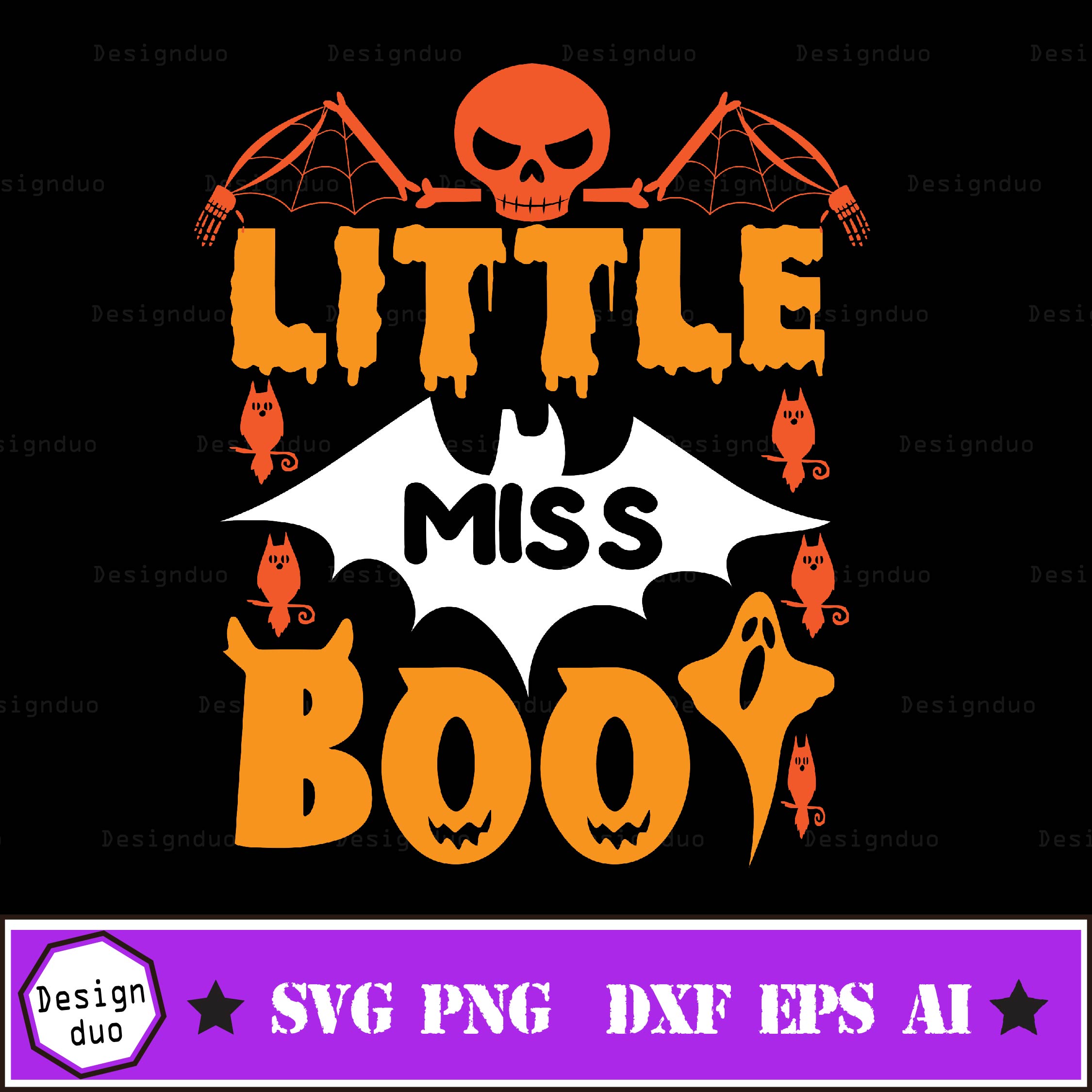 Little Miss Boo Svg, Halloween Svg, Socuteappliques, Silhoue - Inspire ...