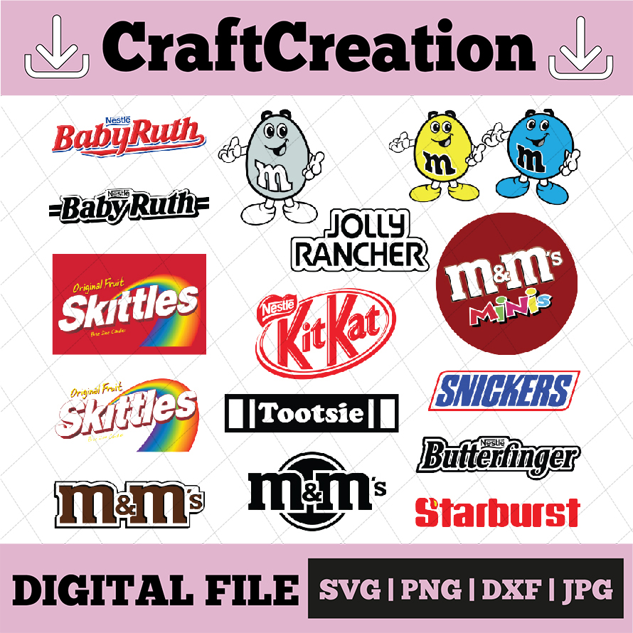 Candy Svg Bundle, Sweets Svg, Candy Clpiart, Skittles Svg, V - Inspire ...