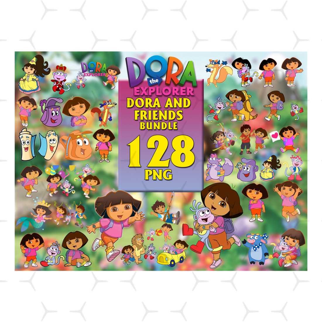 128 Files Dora Of Explorer and Friends Bundle Png, Cartoon S | Inspire ...