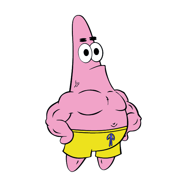 Patrick Star SVG, PNG, JPG files. Digital download. - Inspire Uplift