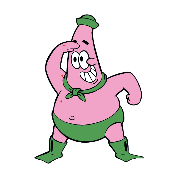 Patrick Star SVG, PNG, JPG files. Digital download. - Inspire Uplift