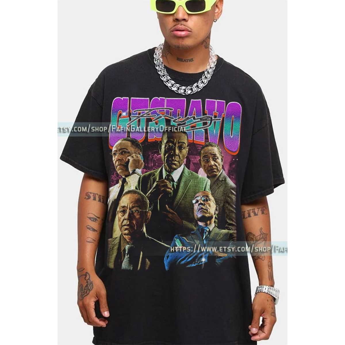 GUSTAVO FRING Vintage Retro Tshirt, Los Pollos Gustavo Fring | Inspire ...