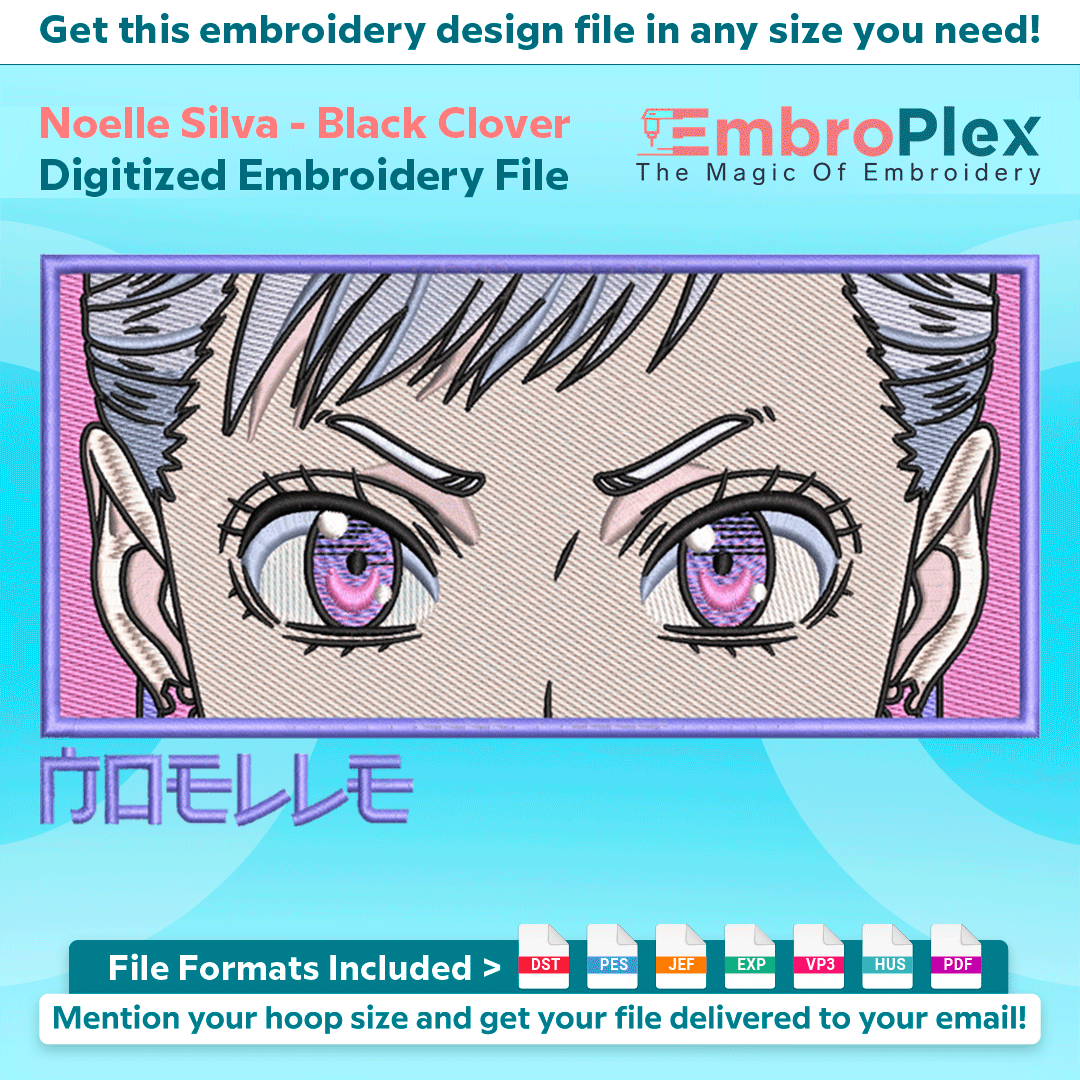 Noelle Silva From Black Clover Embroidery Design File | Inspire Uplift