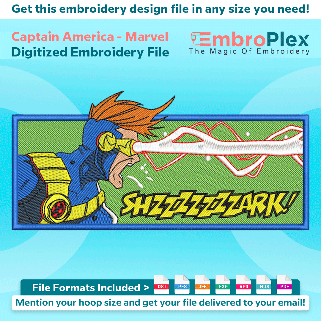 Cyclops X Men From Marvel Embroidery Design File | Inspire Uplift