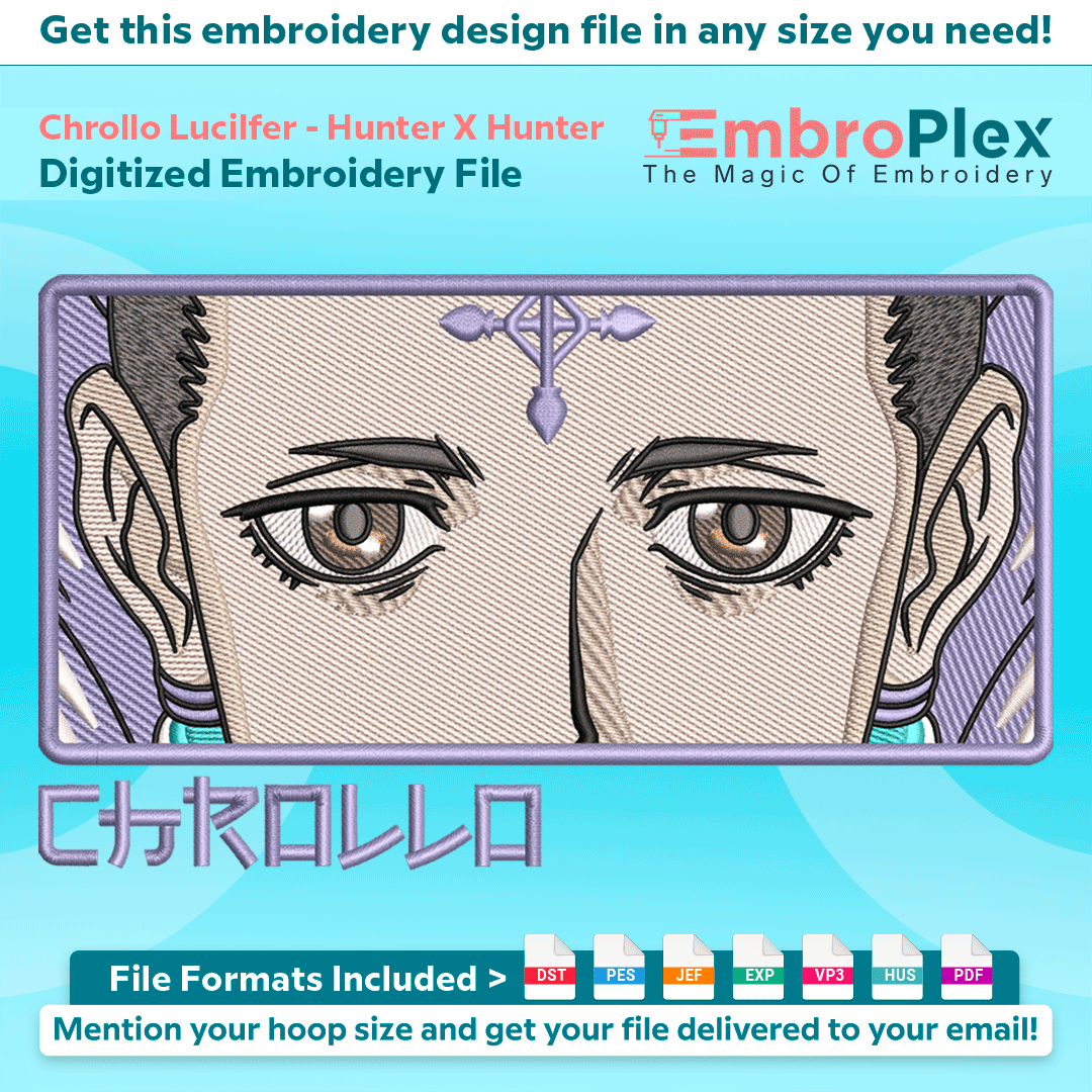Chrollo Lucilfer From Hunter x Hunter Embroidery Design File | Inspire ...