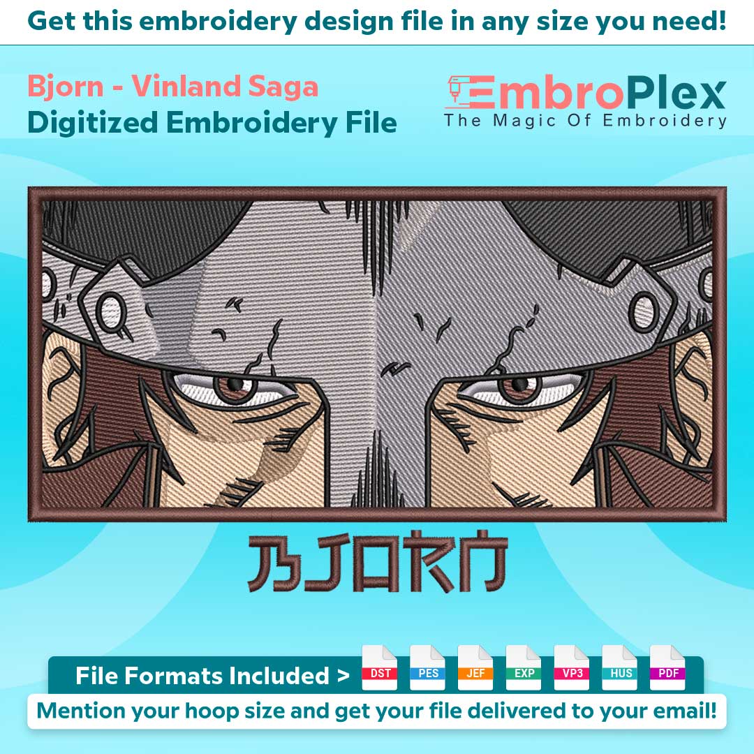 Bjorn Anime From Vinland Saga Embroidery Design File - Inspire Uplift