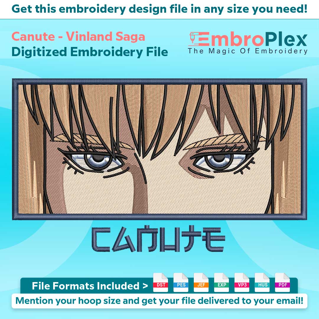Canute Anime From Vinland Saga Embroidery Design File - Inspire Uplift