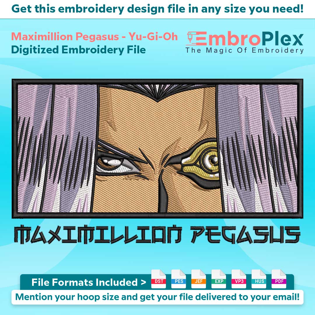 Maximillion Pegasus Embroidery Design File (Anime-Inspired) | Inspire ...