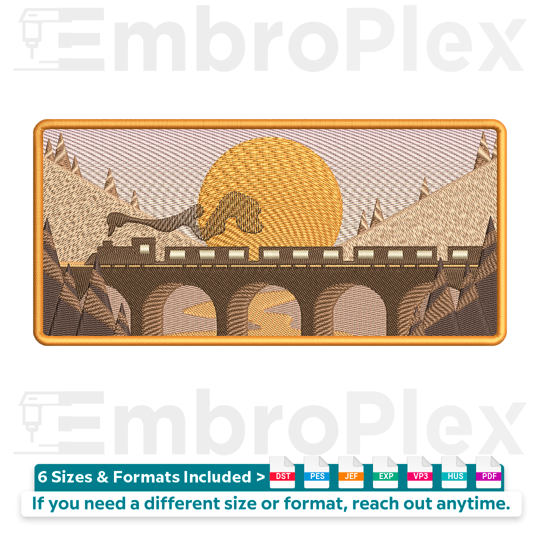 Train Embroidery | Inspire Uplift