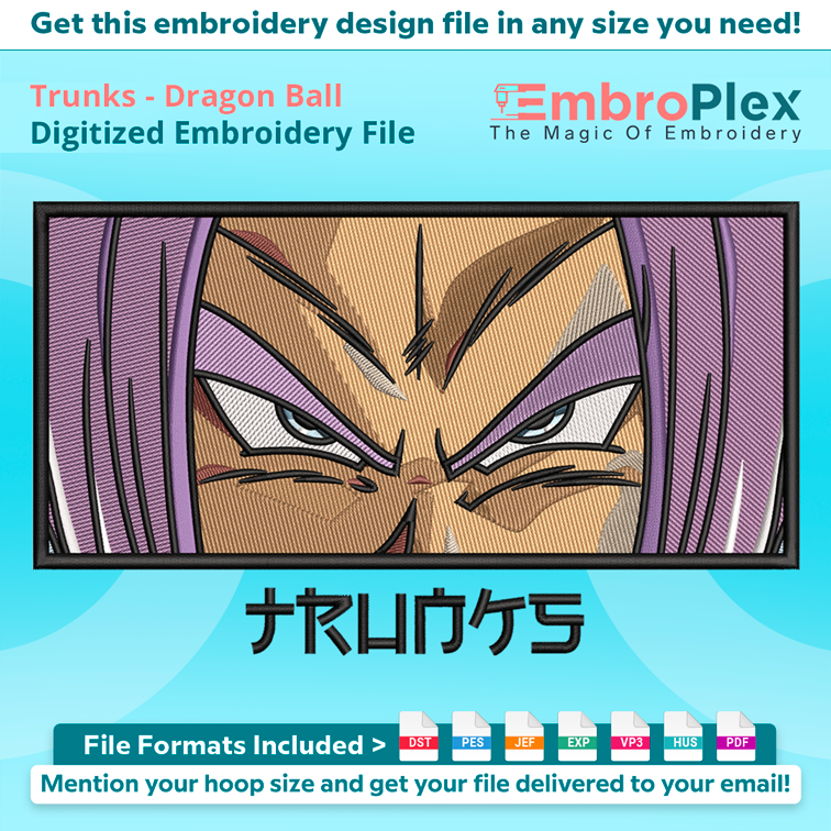 Trunks Embroidery Design File | Inspire Uplift