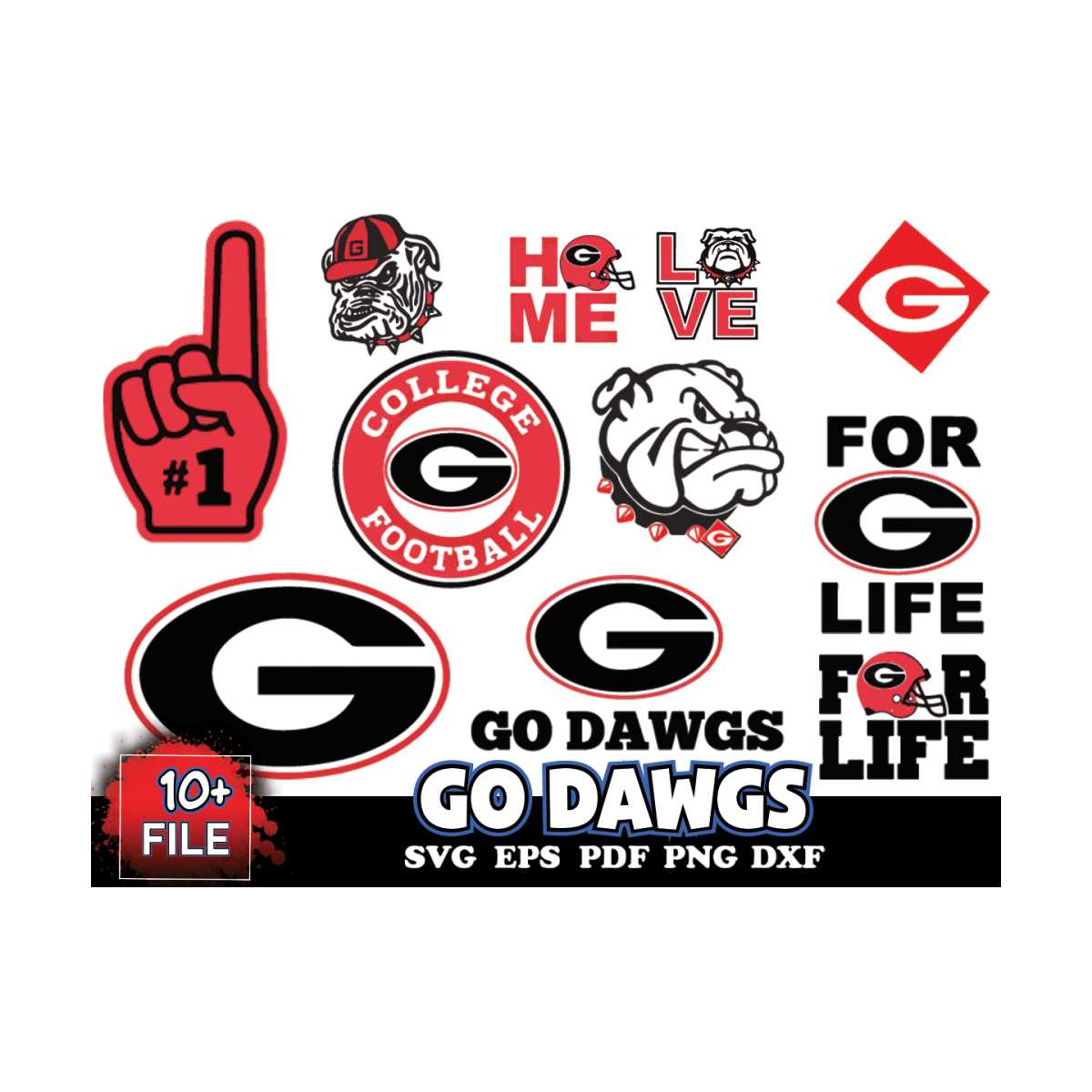 10 FILE GO DAWGS Svg Bundle | Inspire Uplift