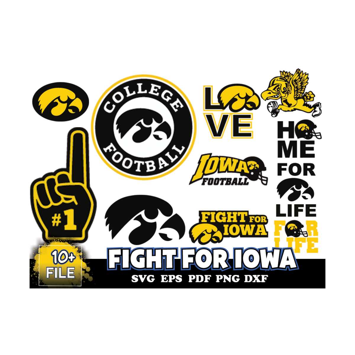 10 FILE FIGHT FOR IOWA Svg Bundle | Inspire Uplift