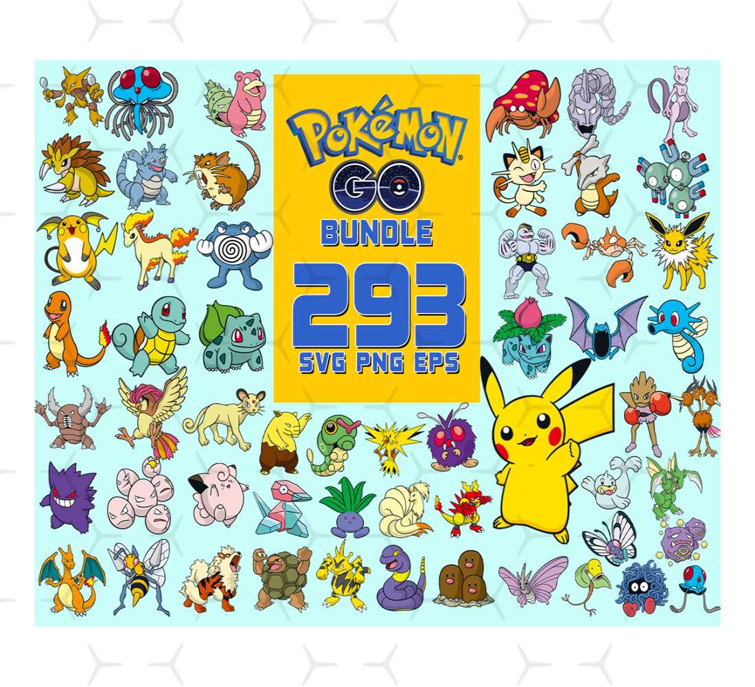 293 Files Pokemon Bundle Svg, Cartoon Svg, Pokemon Svg, Poke | Inspire ...