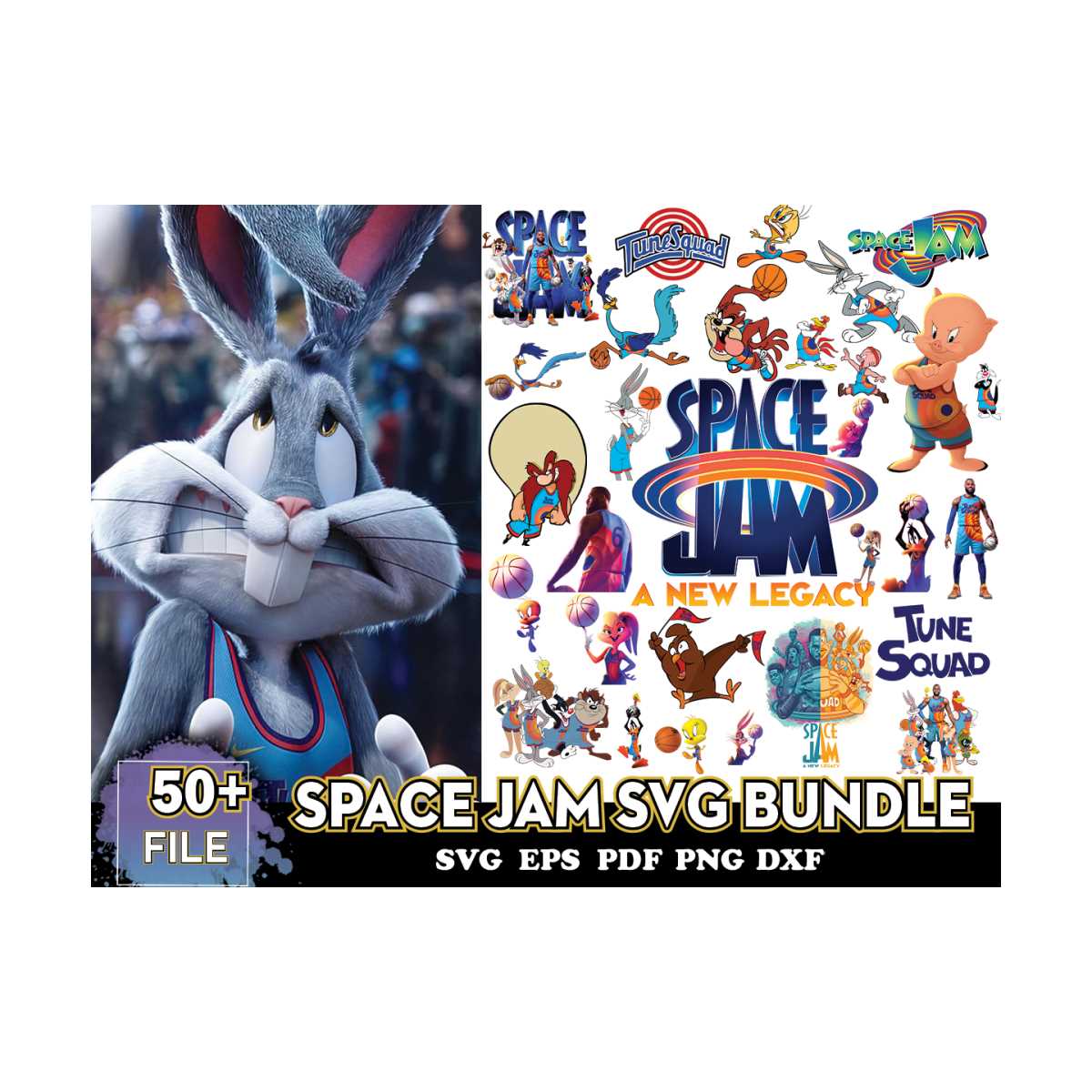 50 Files Space Jam Svg, Catoon Svg, New Legacy Svg | Inspire Uplift
