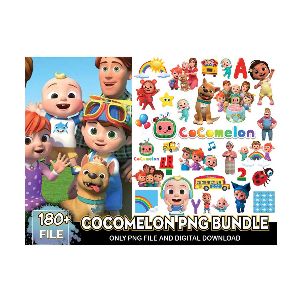 180 Files Cocomelon Png Bundle, Cocomelon Png - Inspire Uplift