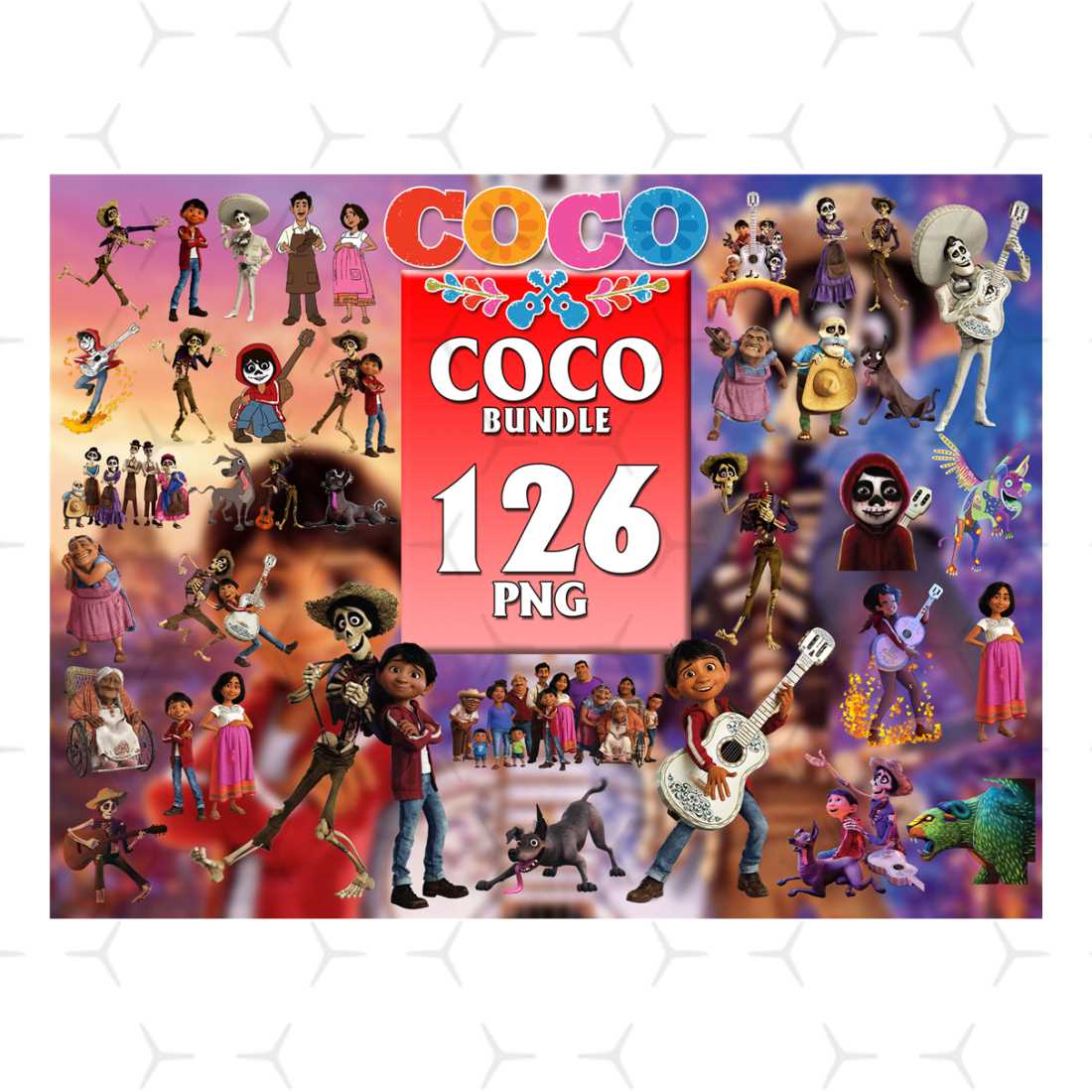126 Files Coco Bundle Png, Disney Png, Cartoon Png, Coco Bun | Inspire Uplift